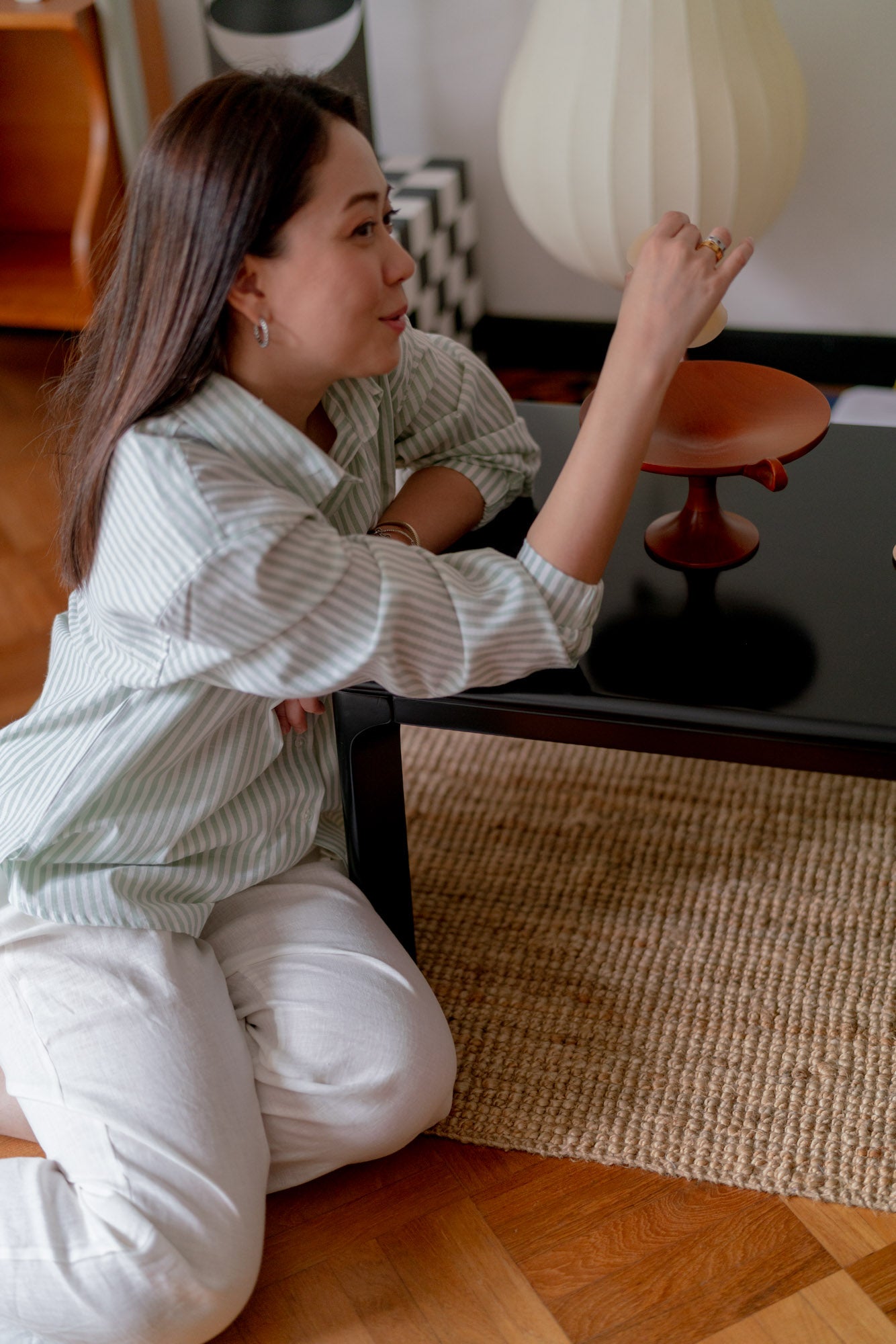 Candy Striped Shirt in Mint Green – Nuria