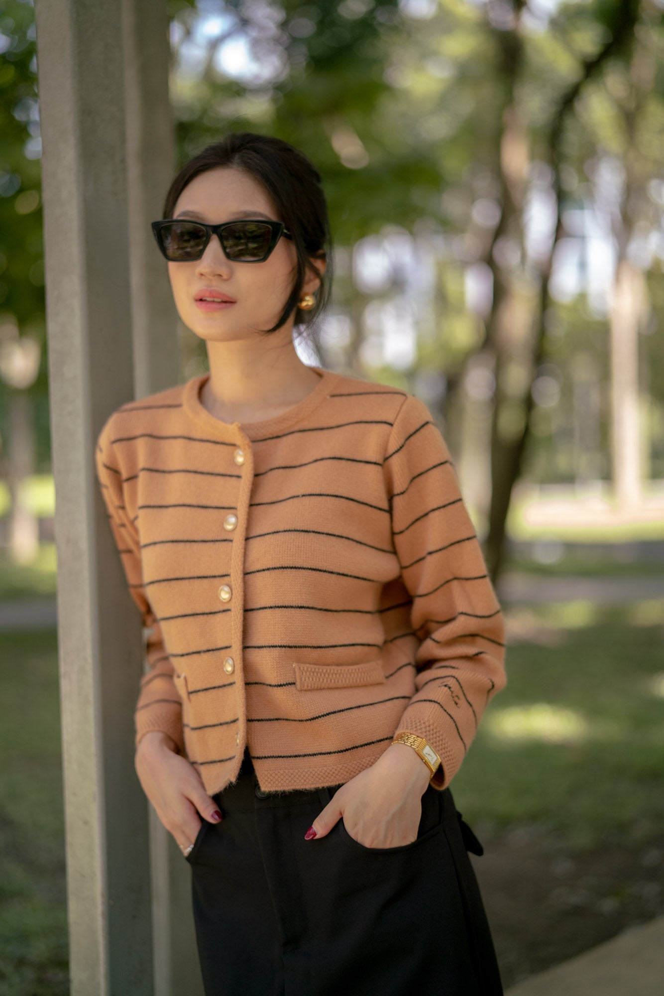 Agnes Cardigan in Brown – Nuria